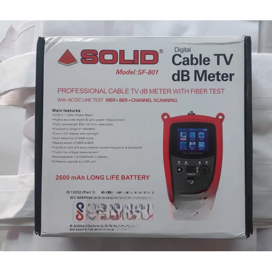 Solid SF-801 Satellite Cable TV dB Meter - Solid Optical Meter