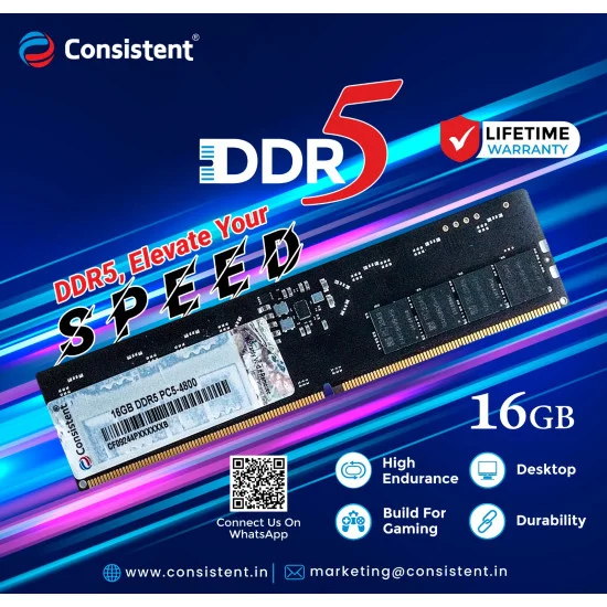 Consistent DDR5 RAM: Consistent 16GB DDR5 Desktop Ram - Buy Now!