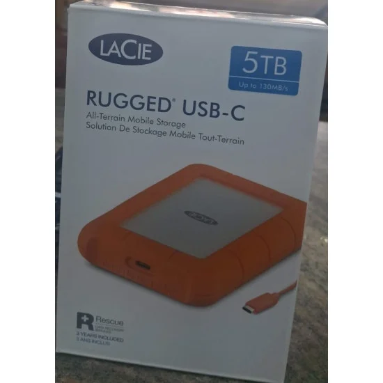 LaCie 5TB Rugged USB-C Hard Drive - LaCie Hard Drive