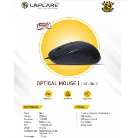 Lapcare USB Mouse Best Price - Lapcare USB Mouse
