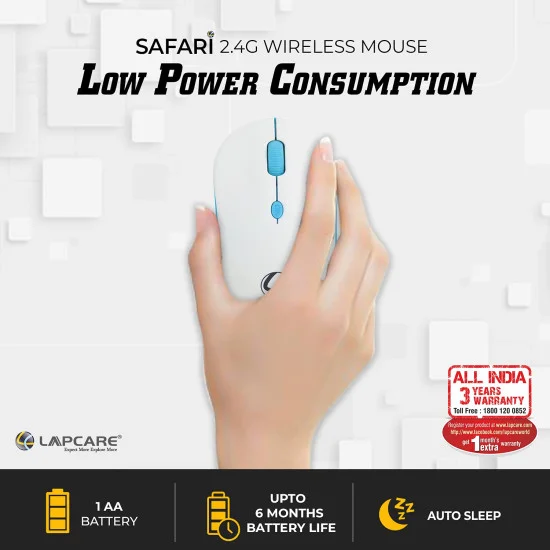 LAPCARE Safari Wireless Mouse - Wireless Mouse