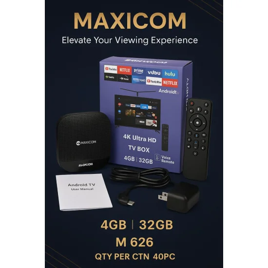 Maxicom 4K TV Box: Maxicom 4K Ultra HD Android TV Box - Buy Now!