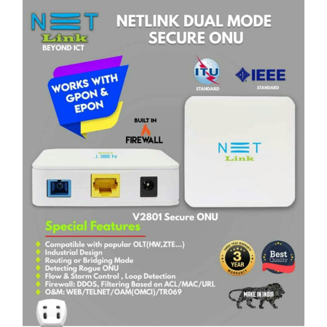 NETLINK ONU Router | Netlink V2801sg Onu Router Ont - Price India