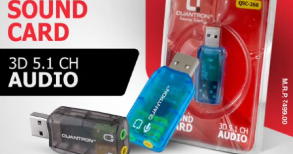 USB Sound Card Best Price - QUANTRON Sound Card
