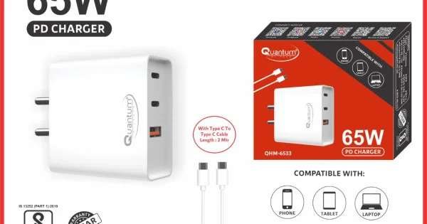 65W PD Charger Best Price - Quantum Mobile Charger