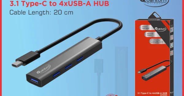 QUANTUM QHM6966 USB Hub Best Price - Type C Hub