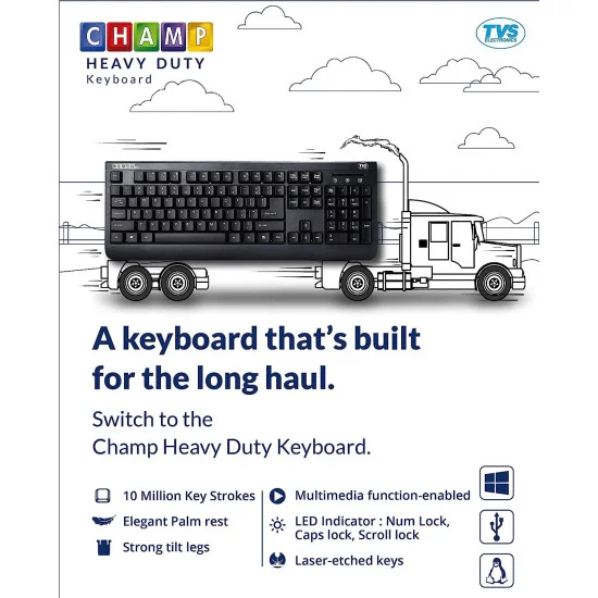 TVS Champ Keyboard Best Price - TVS Wired Keyboard