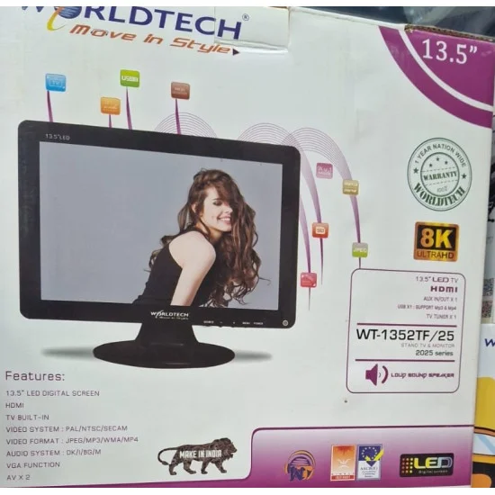 WorldTech 13.5" LCD Screen LED TV - WorldTech TV